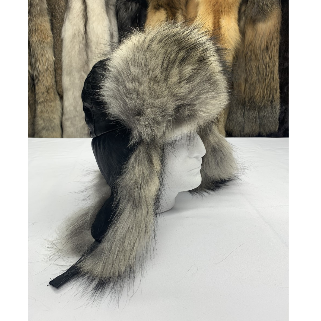 Aviator Fur Hats - Gray Wolf – The Canadian Coyote Company Ltd.